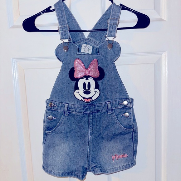 Disney | Bottoms | Disney Minnie Mouse Denim Overalls For Girls | Poshmark